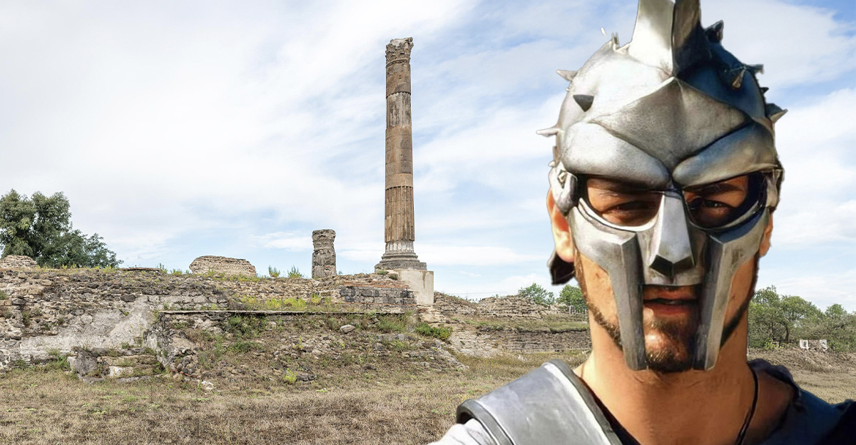 Archaeologists discovered the tomb of a Roman gladiator.